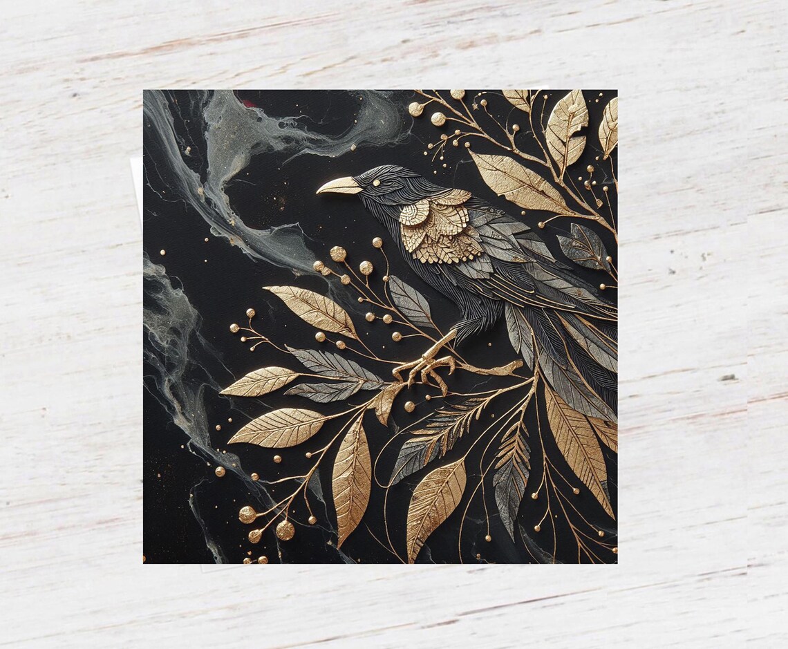 Raven - Large Cards, Notecards, Birthday, Invites - Etsy