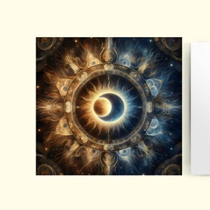 Set of 3 Designs, Sun and Moon Greeting Cards, Bulk Pack of Cards - Etsy