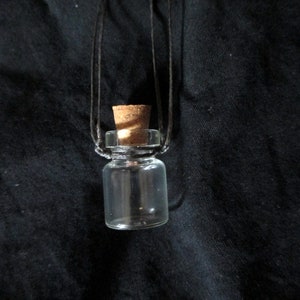 Tiny Jar Necklace With Cork - Etsy