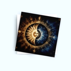 Sun and Moon - Greeting Cards - Etsy