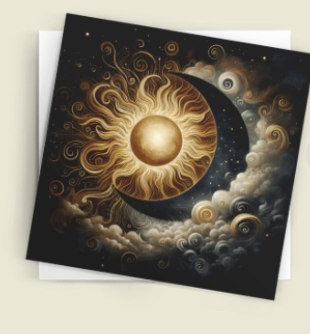 Sun and Moon - Greeting Cards - Etsy