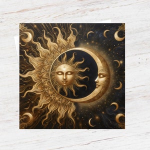 Set of 3 Designs, Sun and Moon Greeting Cards, Bulk Pack of Cards - Etsy