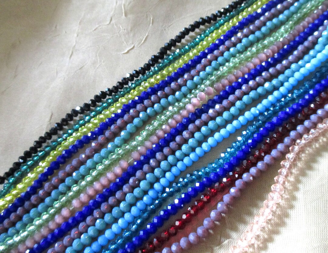 Crystal Rondelles 3mm Multiple Colors - Etsy