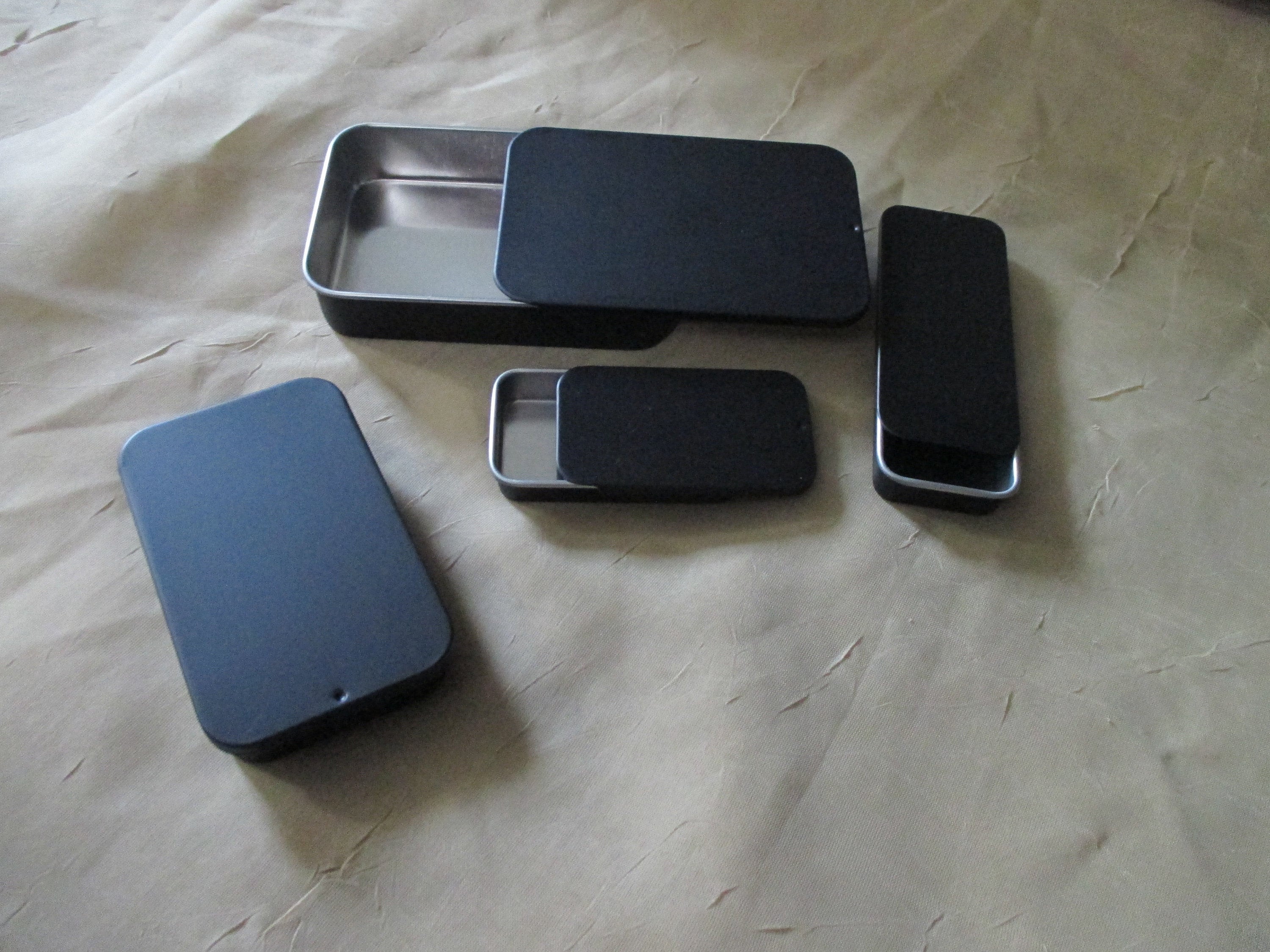 Black Slider Tins, Slide Lid Tin Containers, Multiple Sizes - Craft Tin ...