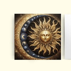 Sun and Moon - Greeting Cards - Etsy