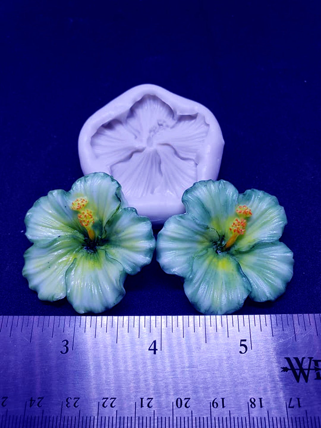 Small Floral Mold - Tropical Hibiscus Flower - for Resin, Clay, Casting ...