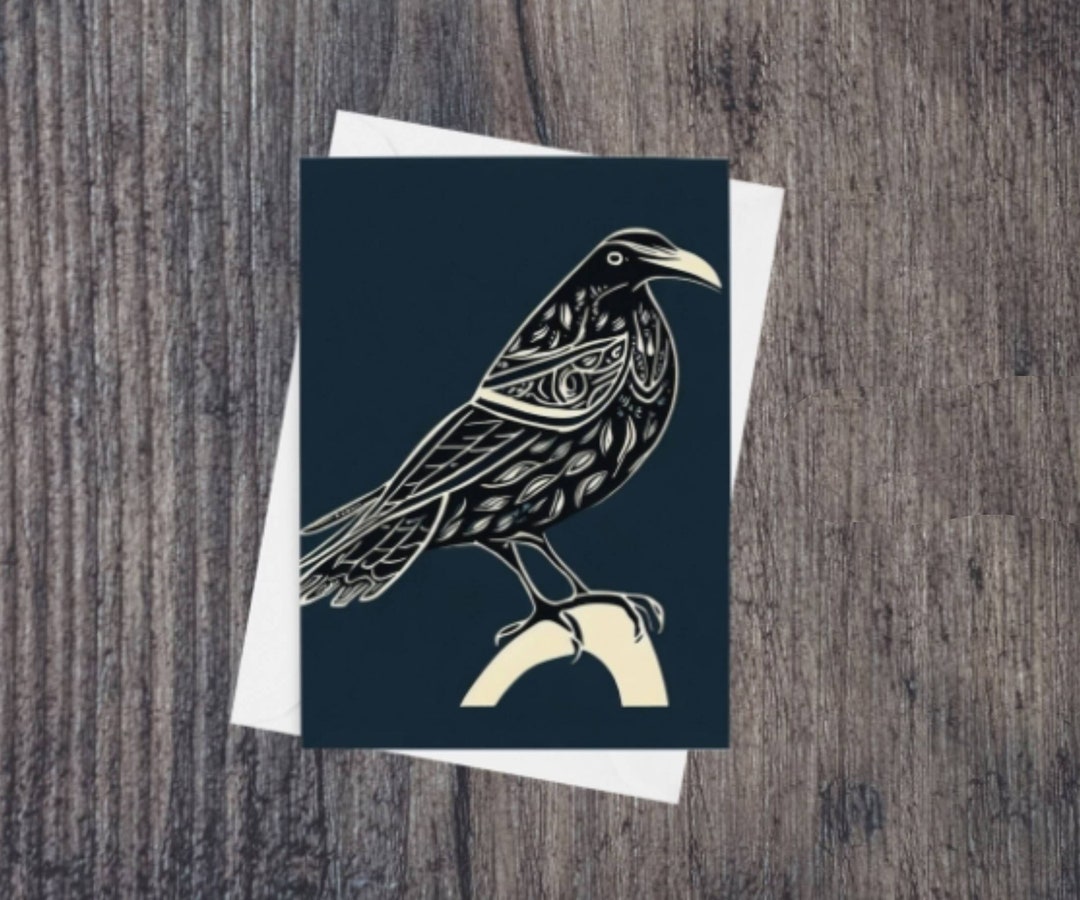 Raven - Large Cards, Notecards, Birthday, Invites - Etsy