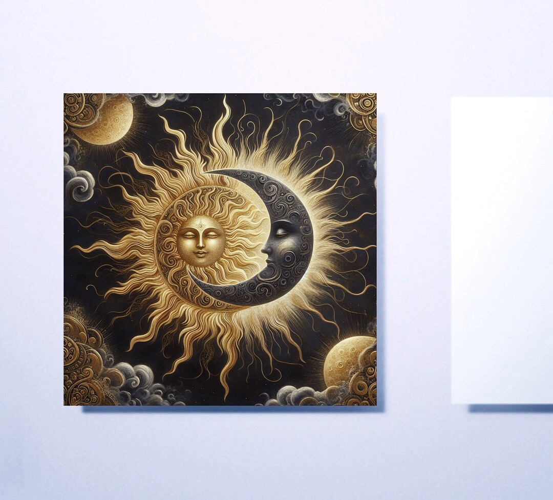 Sun and Moon - Greeting Cards - Etsy