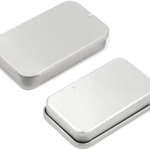 Silver Slider Tins, Slide Lid Tin Containers, Multiple Sizes - Craft ...