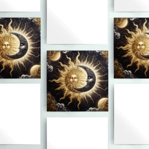 Sun and Moon - Greeting Cards - Etsy
