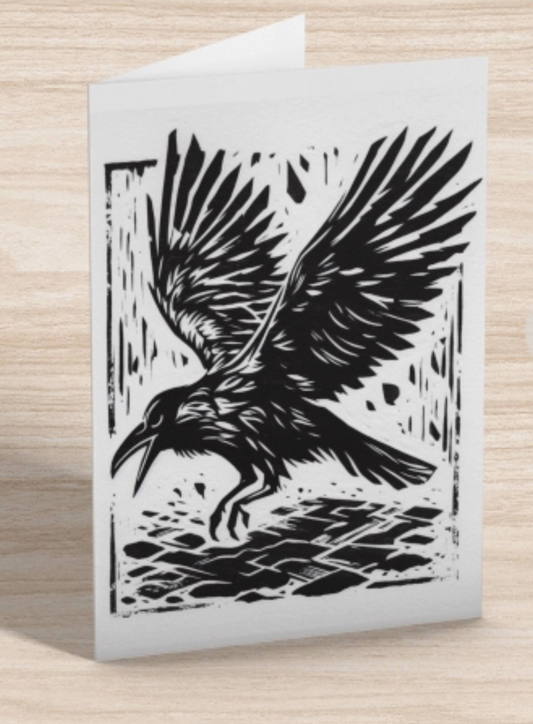 Raven - Large Cards, Notecards, Birthday, Invites - Etsy