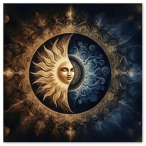 Sun and Moon - Greeting Cards - Etsy