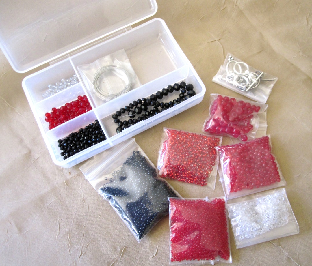 Bead Kit Crystal Rondelles and Seed Beads - Etsy