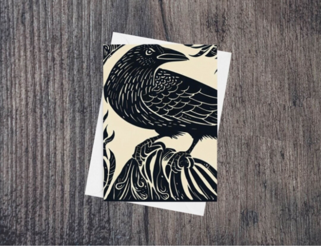 Raven Large Cards, Notecards, Birthday, Invites - Etsy