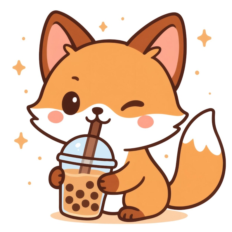 Kawaii Fox Clipart Mega Bundle – 33 Chibi Baby Foxes Pngs (2000×2000 Px ...