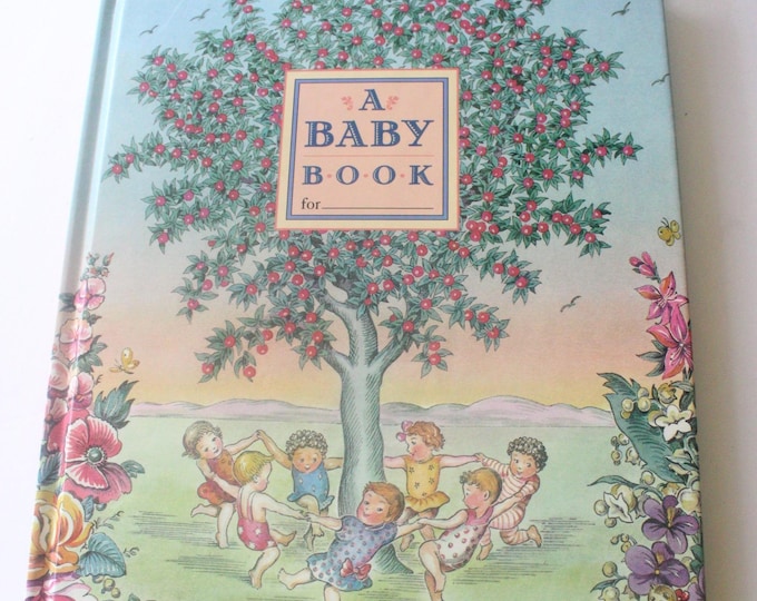 Vintage Baby Book 1980s Retro Blank Keepsake Shower Newborn New Gift ...