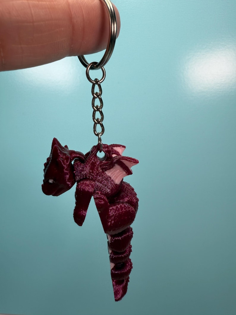 Articulated Flexible Baby Dragon Keychain – Charm for Backpack or Keys ...