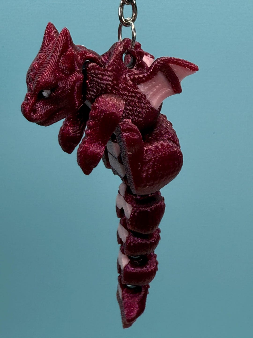 Articulated Flexible Baby Dragon Keychain – Charm for Backpack or Keys ...