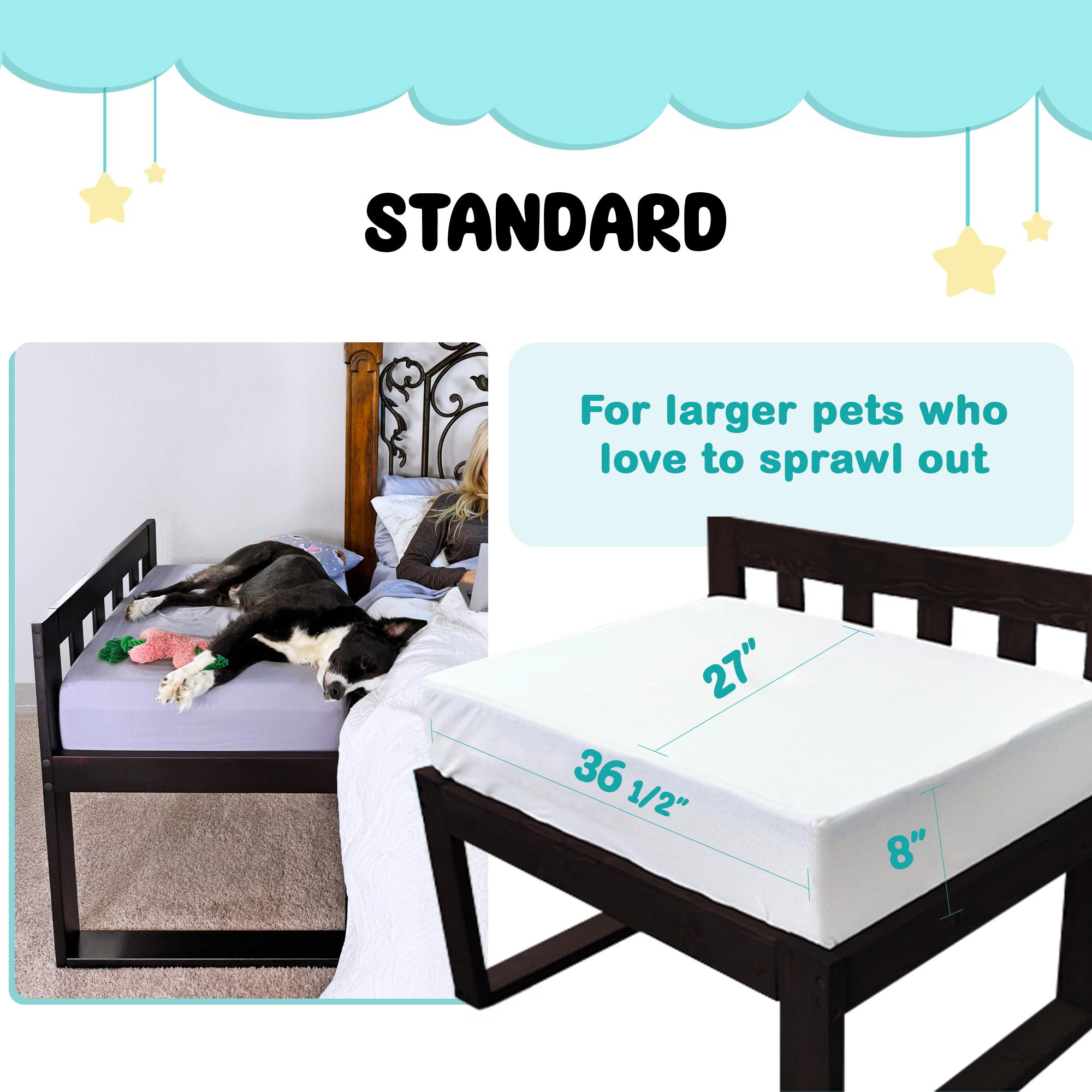 Bedside Raised Dog Bed, Human-style Freestanding Pet Cosleeper for Dogs ...
