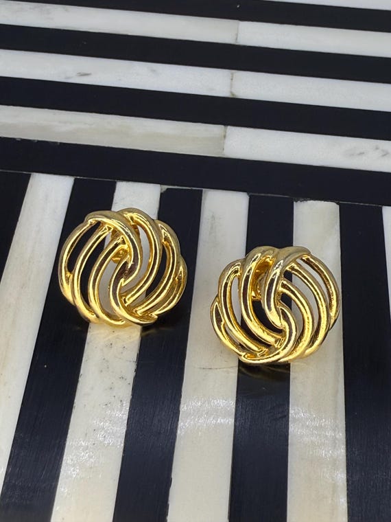 Vintage 1990s Monet Circular Swirl Infinity Knot Patt… - Gem