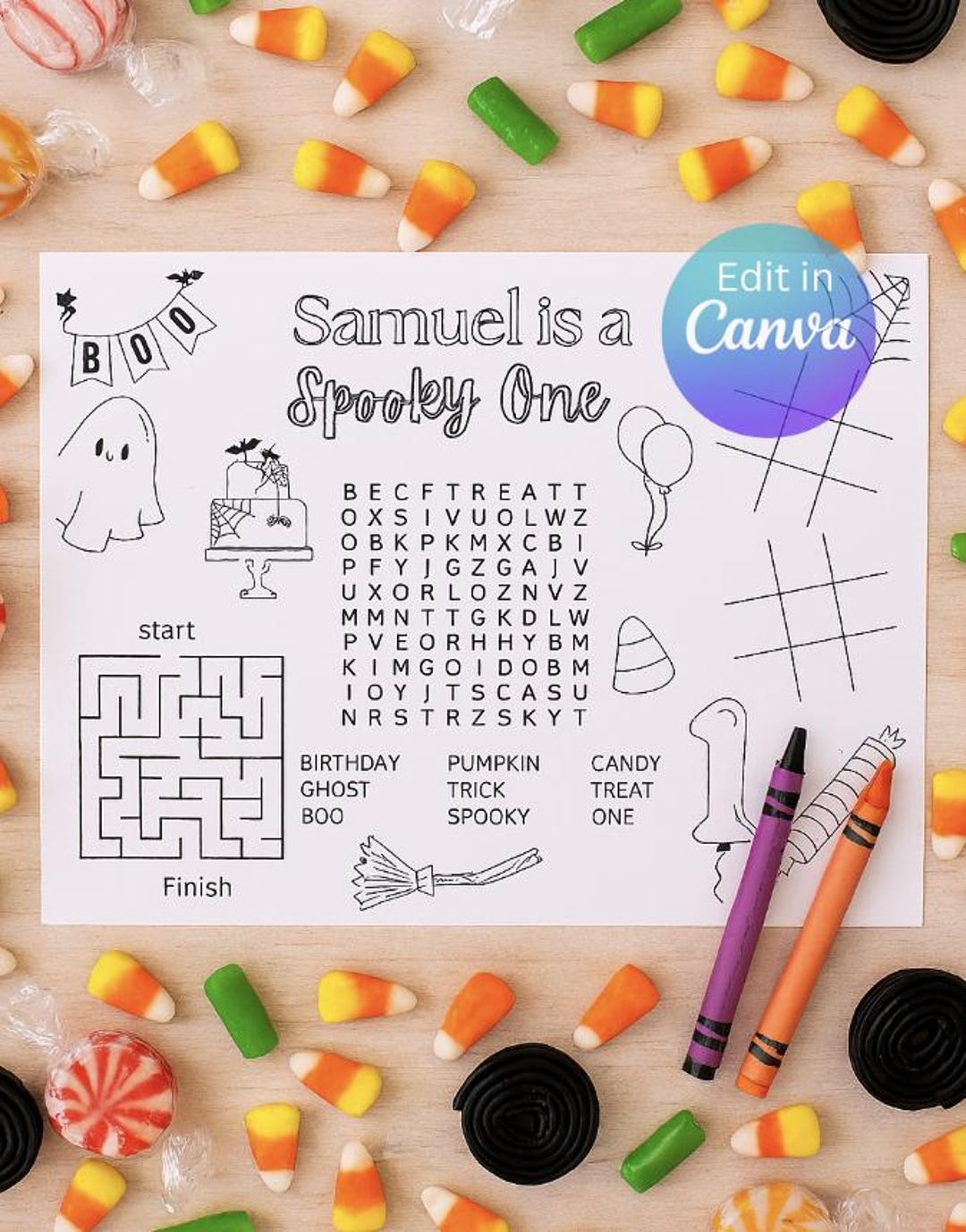 Spooky One Halloween 1st Birthday Coloring Page | Printable Activity ...