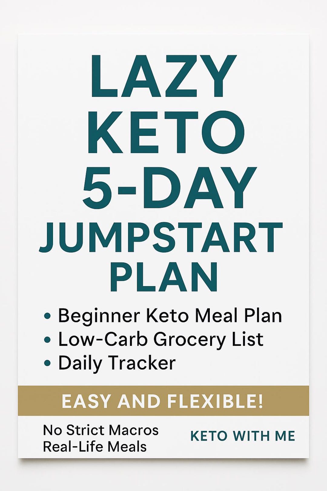 Lazy Keto 5-day Jumpstart Plan | Beginner Keto Meal Plan PDF | Low-carb ...