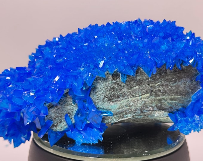 Cobalt Blue Chalcanthite Crystals on Ancient River Rock – Large Copper ...