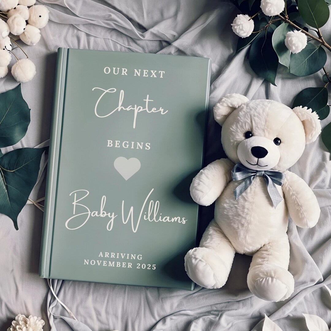 Boho Book Pregnancy Announcement: Editable Social Media Template ...