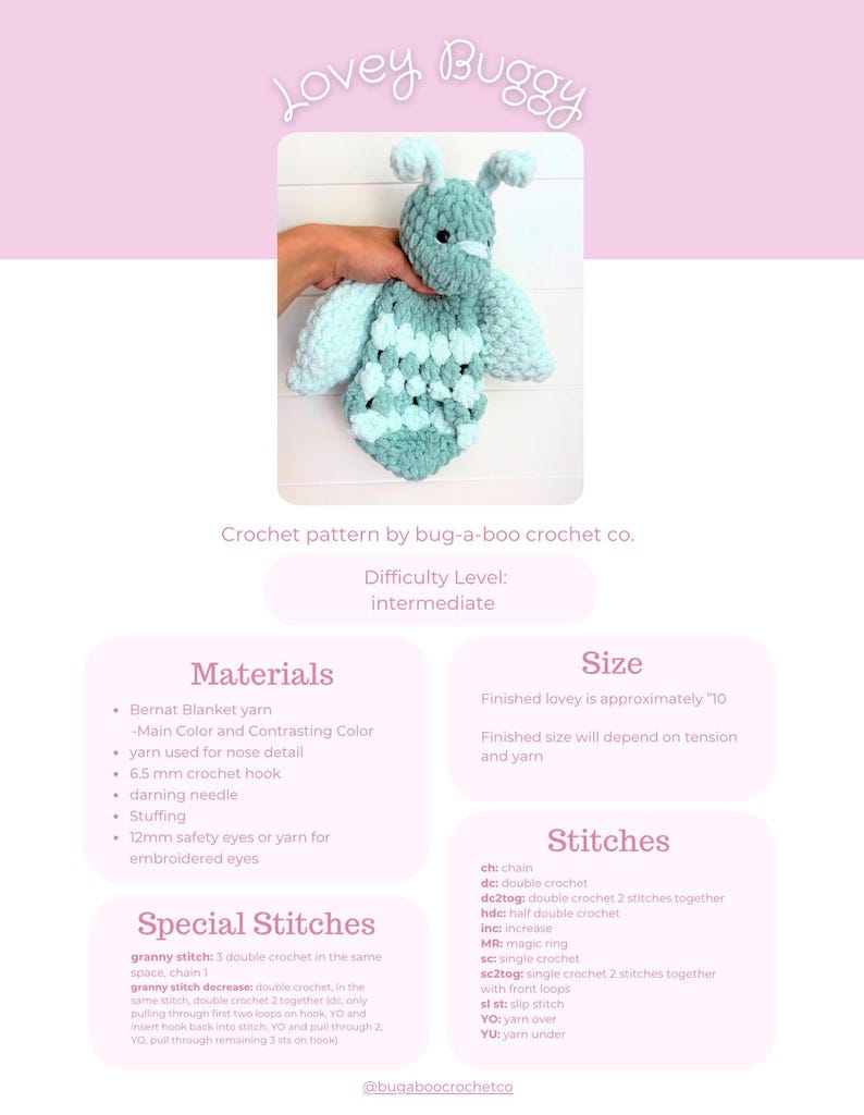 Lovey Buggy Pattern - Etsy