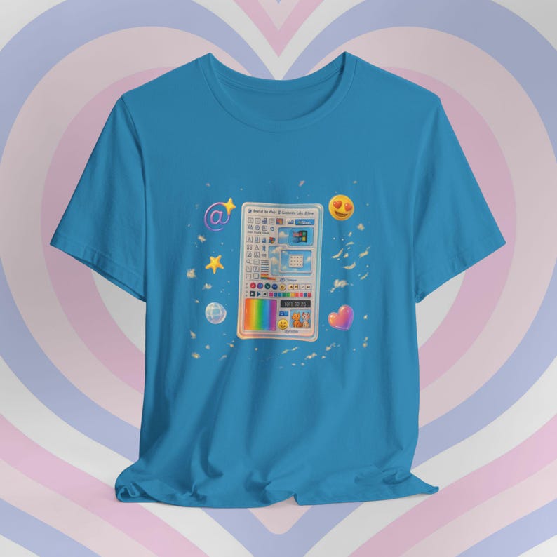 Y2K Kidcore Frutiger Aero T-shirt | Nostalgic Unisex Tee for 2000s ...