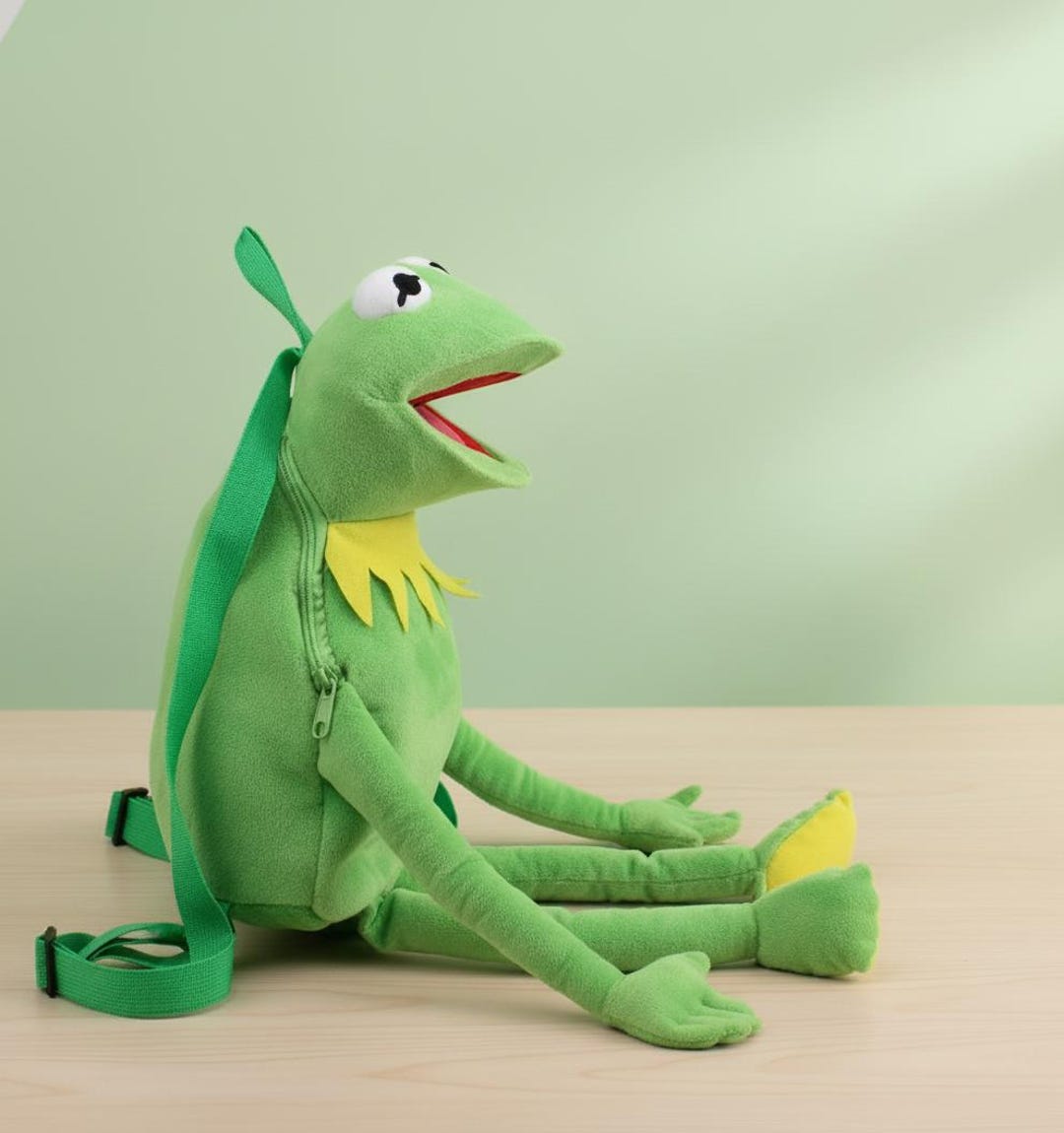 Kermit the Frog Plush Backpack | Frog Lover Gift | Muppets Backpack ...