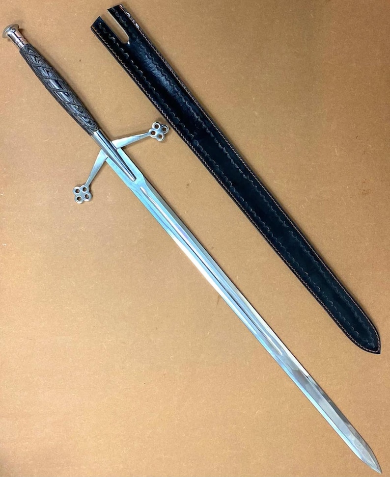 Medieval Claymore Sword With Sheath, Cosplay Fantasy Collectible Sword ...