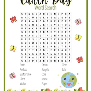 Earth Day Activity Printable - Etsy