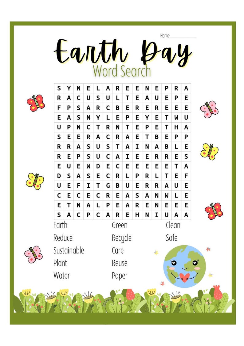 Earth Day Activity Printable - Etsy