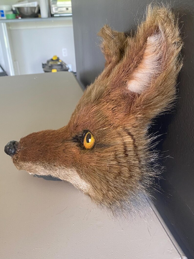 Realistic Coyote Mask - Faux Fur Animal Mask for Halloween, Costume, or ...