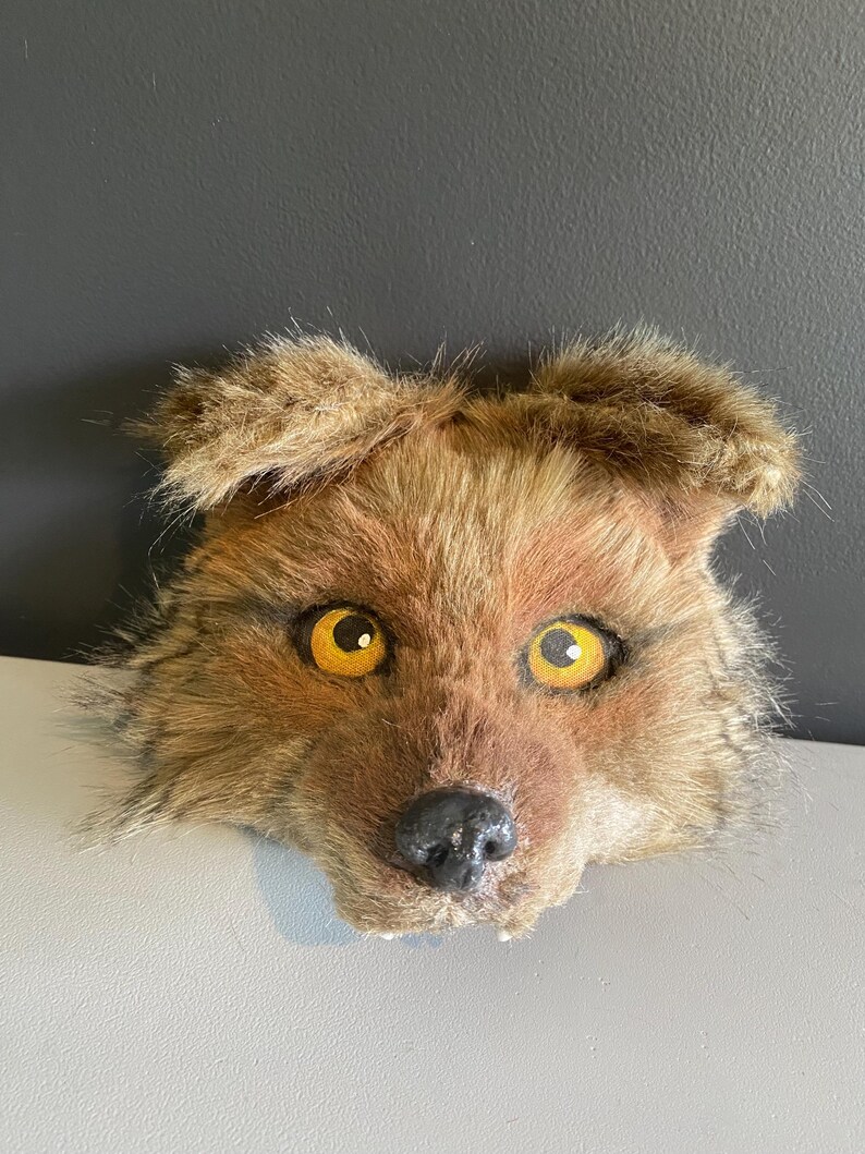 Realistic Coyote Mask - Faux Fur Animal Mask for Halloween, Costume, or ...