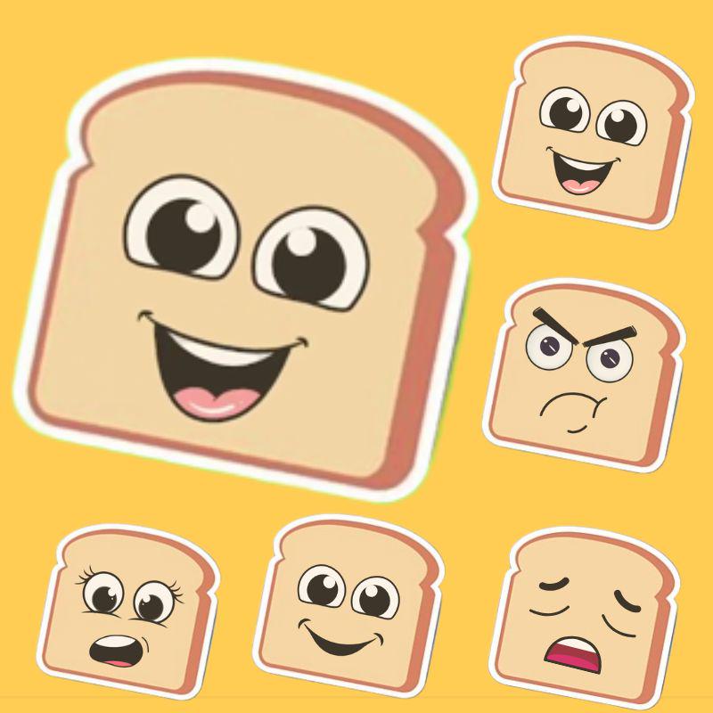 Customizable Vtuber Chibi Bread Pngtuber Overlay Set 5 Emotions for ...