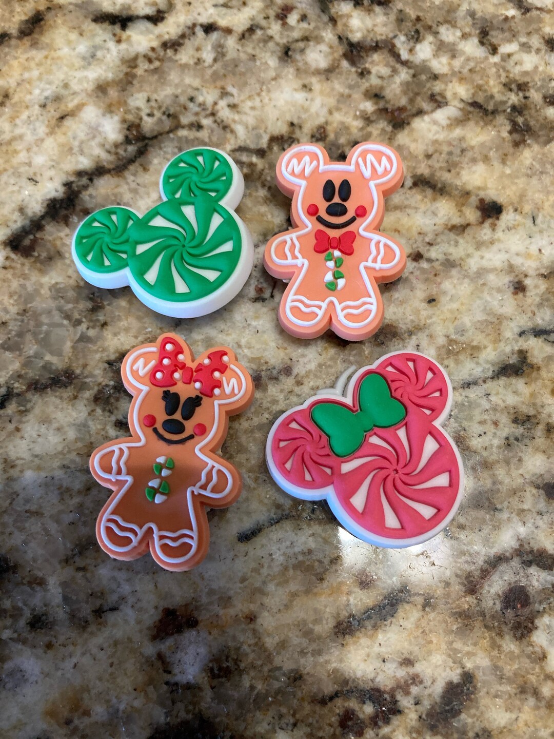 Disney Christmas Holiday Shoe Charms for Crocs Set of 4 Mickey and ...