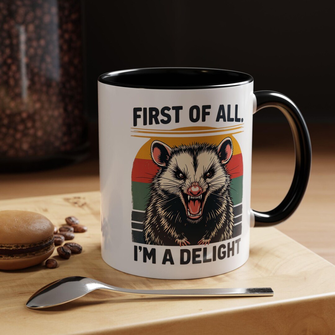 Possum Mug – Funny Weirdcore Meme Cup, Cursed Humor Gift for Roommate ...