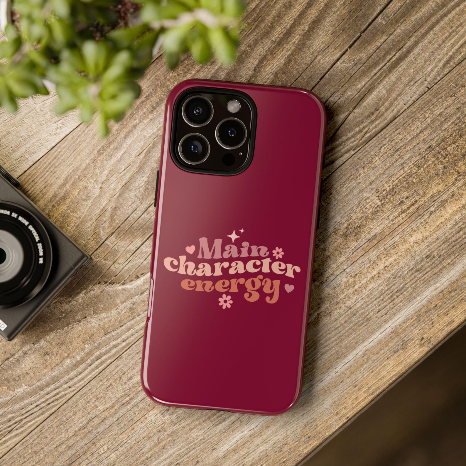 Main Character Energy Phone Case: Retro Gen Z Humor, Durable Lexan ...