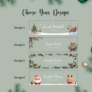 Personalized Christmas Desk Name Plate: Acrylic Holiday Office Decor - Etsy