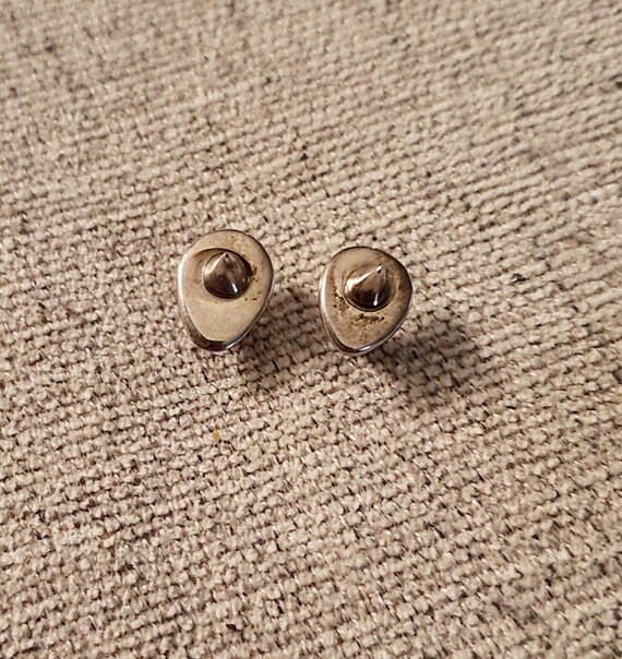 Spikey Punky Tribal 1980s 925 Sterling Silver Stud Ea… - Gem