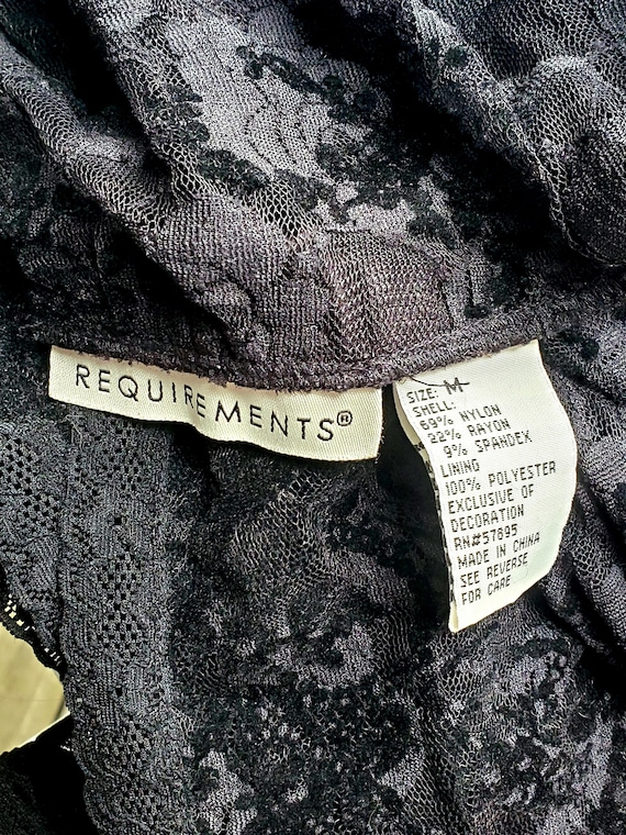 Vintage Black Lace Goth Funeral Maxi Long Peasant Ski… - Gem