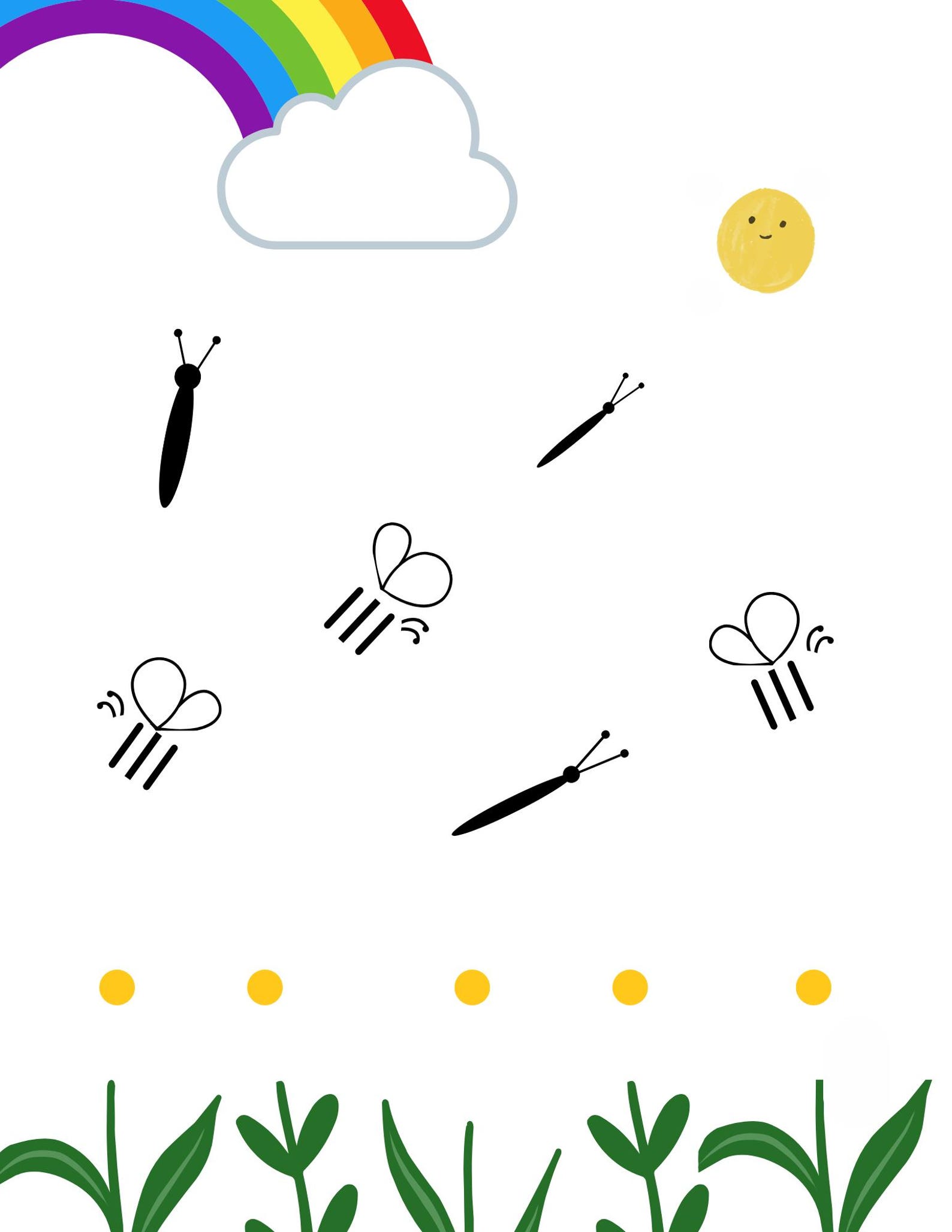 Spring Fingerprint Art Craft for Kids Digital File - Flowers ...