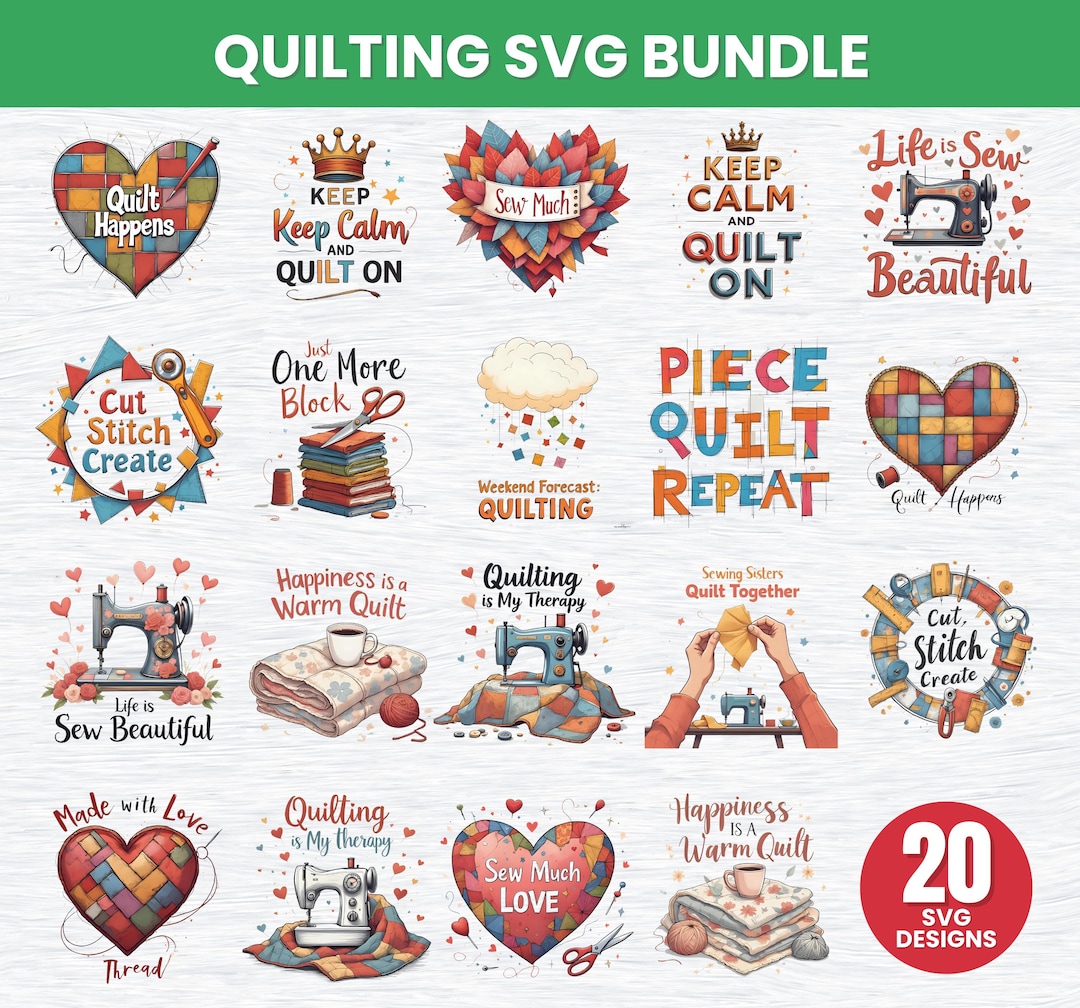 Quilting SVG Bundle | Patchwork, Sewing Clipart (digital Download) - Etsy