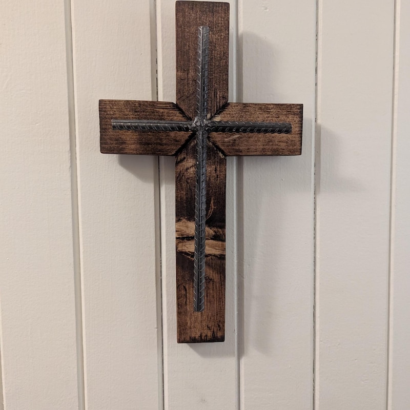 Wood and Metal Cross - Etsy