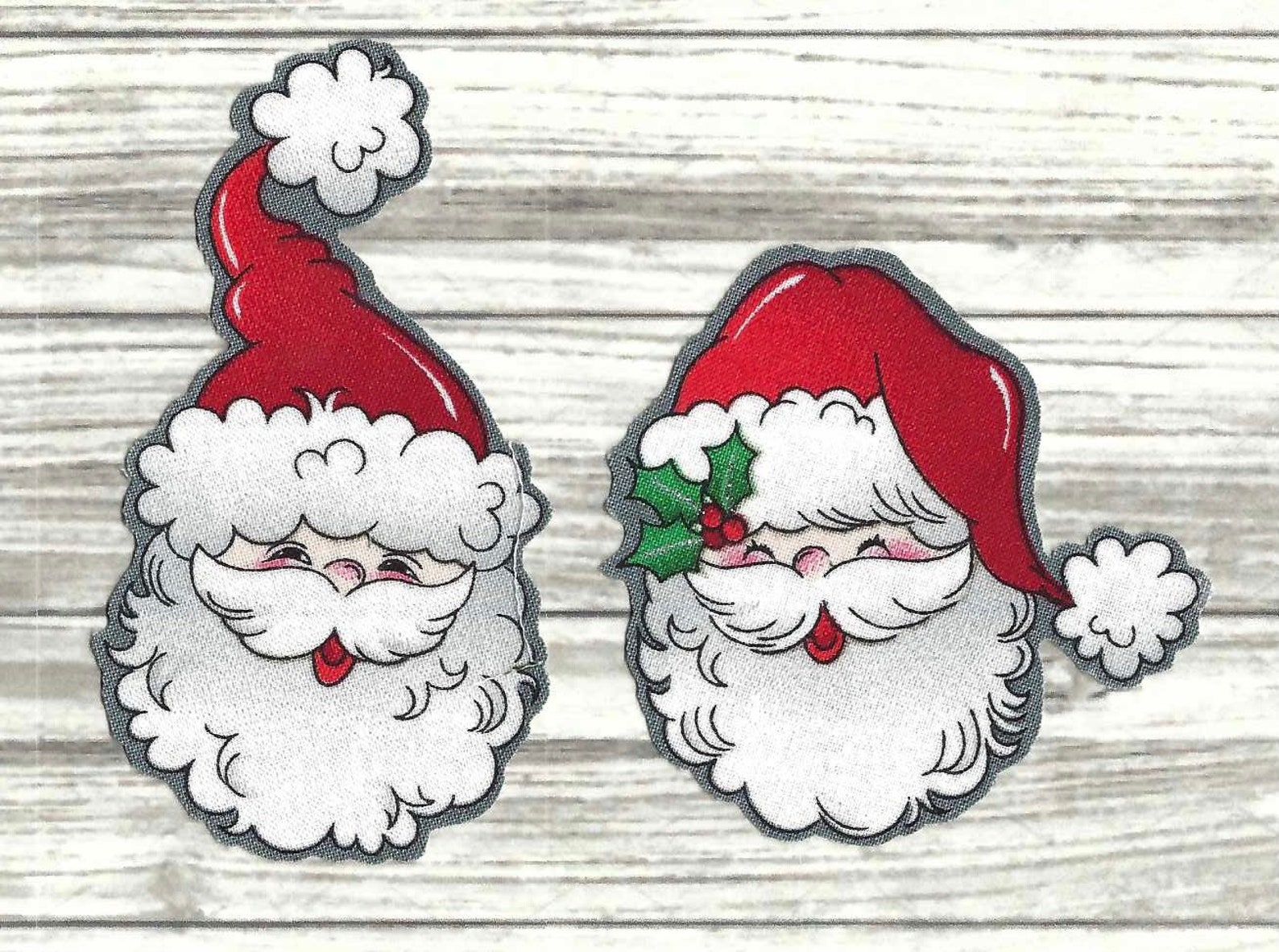 Santa Fabric Sew on Appliqué - Etsy