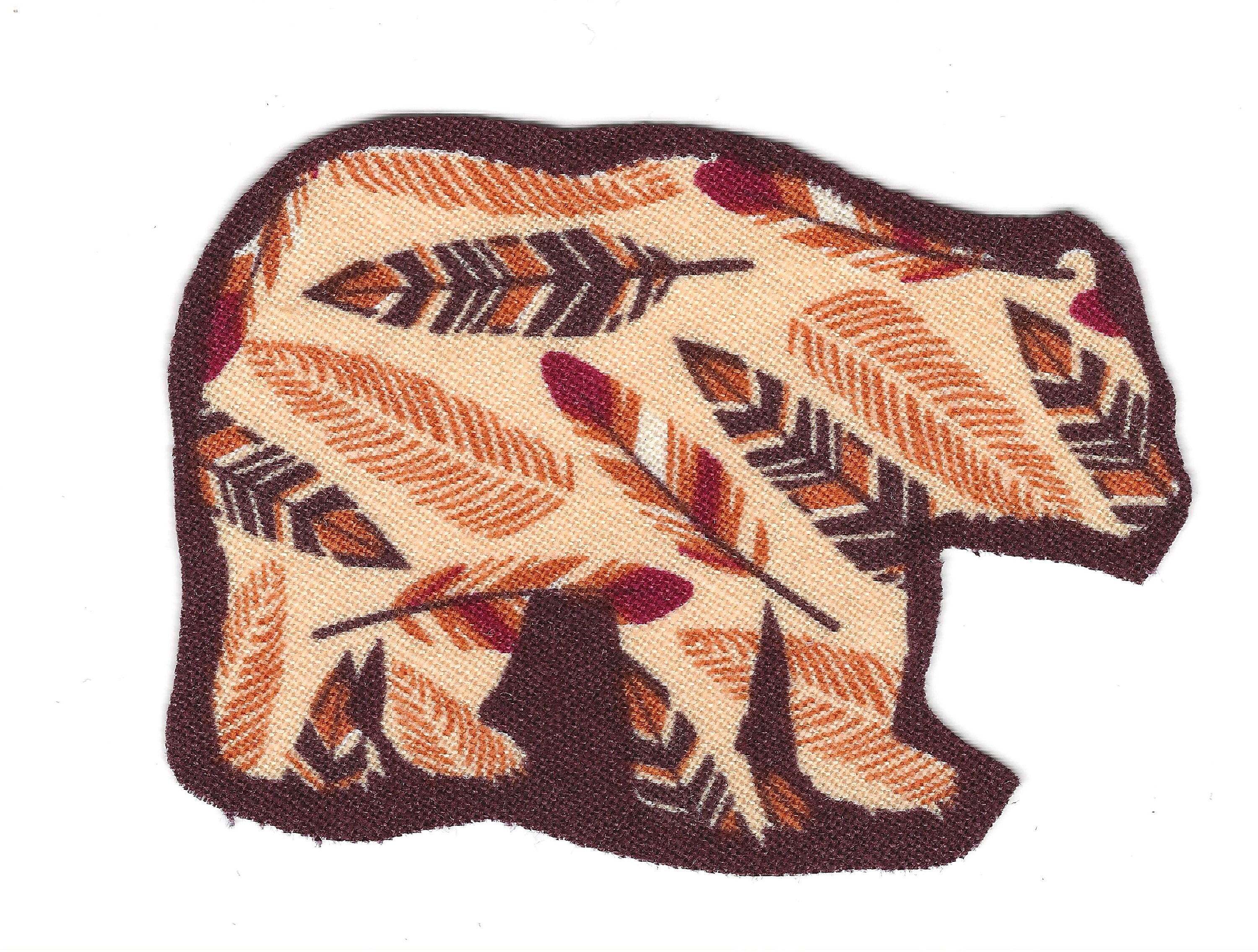 Native Wild Animals Fabric Sew on Appliqué - Etsy