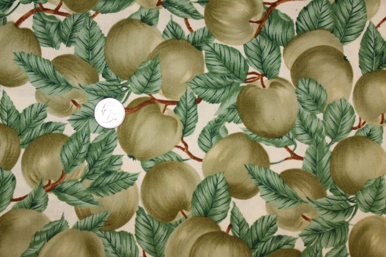 Green Apples Fabric Sold by the Half Yard - Etsy