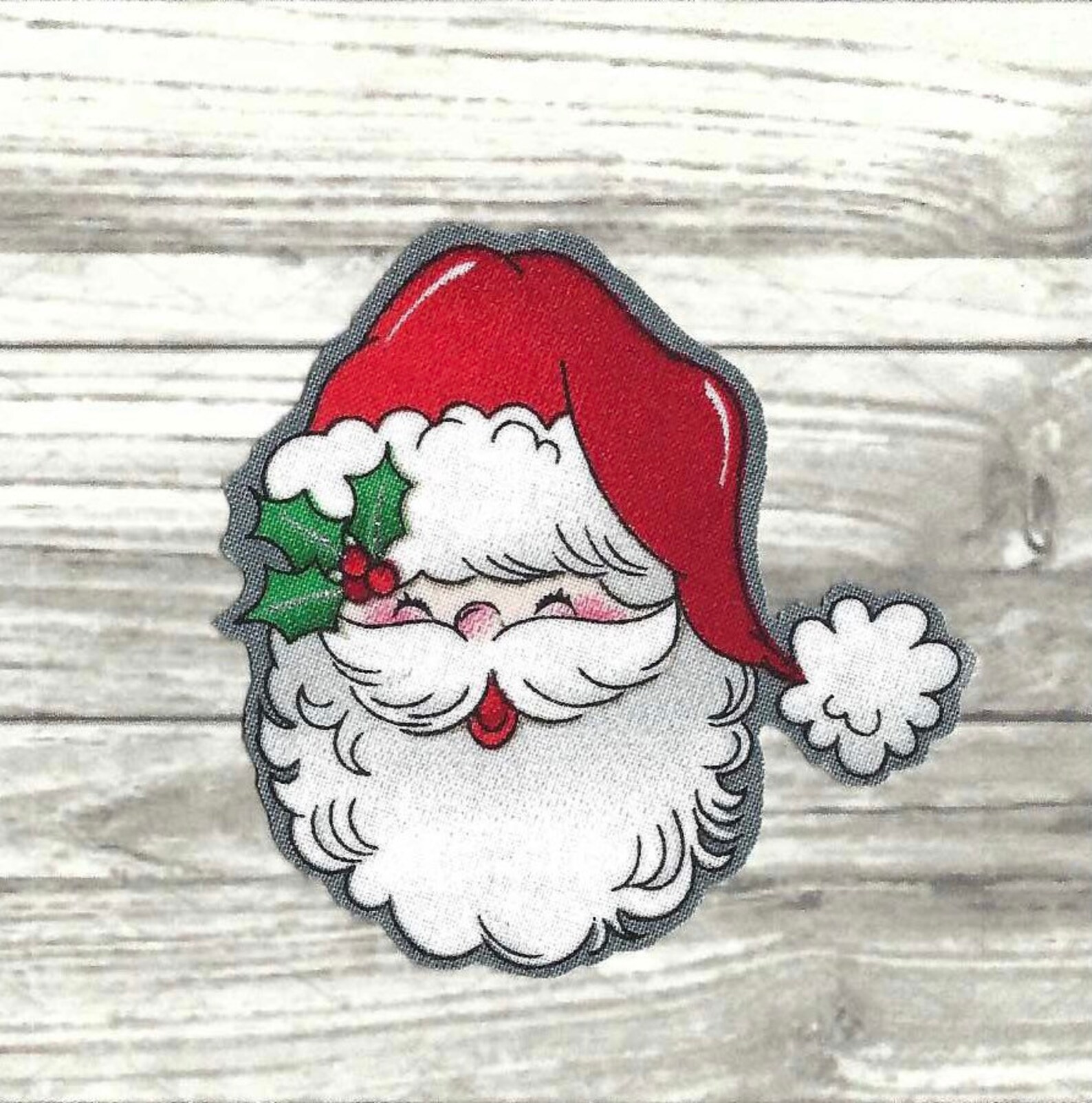 Santa Fabric Sew on Appliqué - Etsy